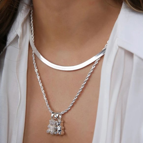 Swarovski | Jewelry | 0 Crystal Haze Silver Rope Chain | Poshmark